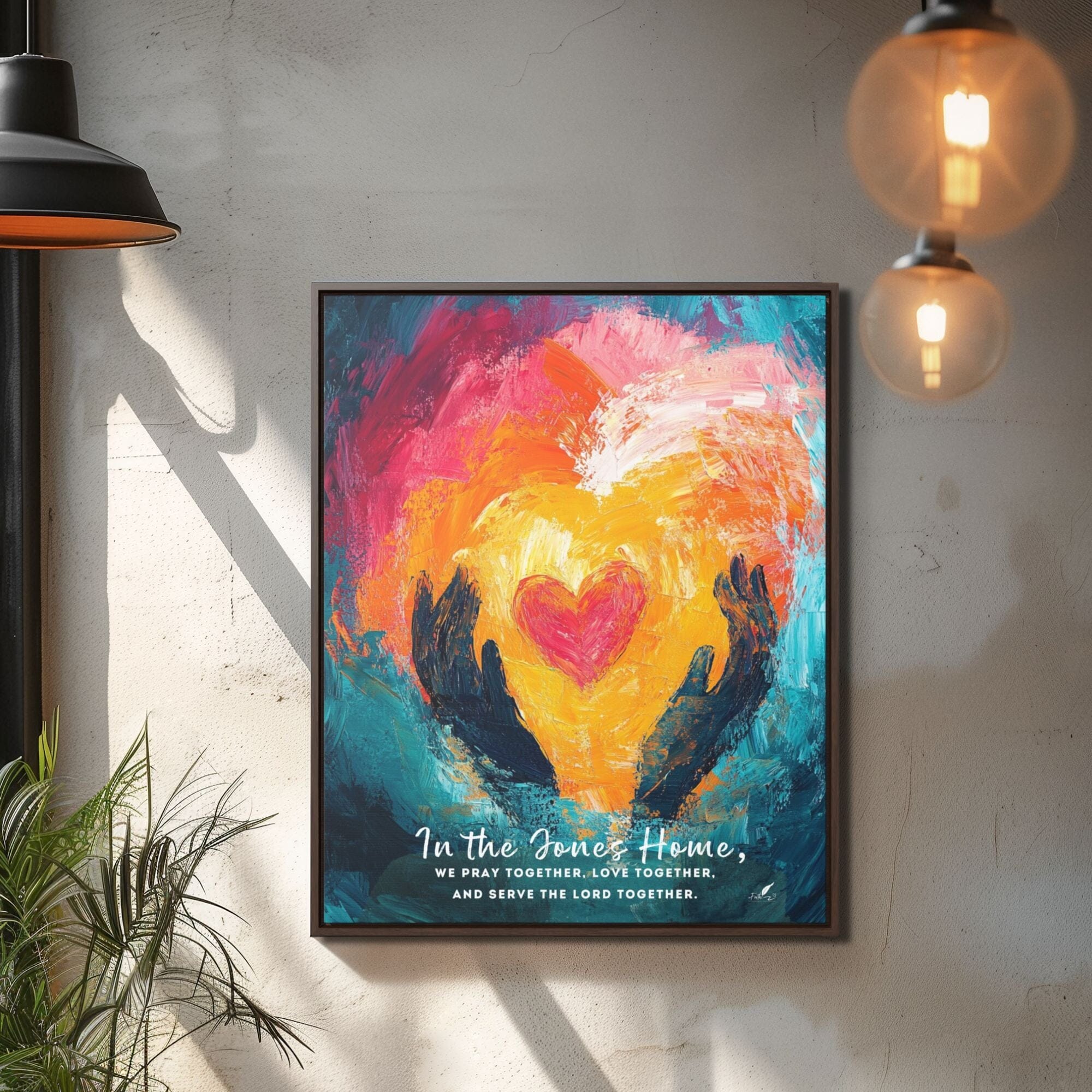 Faithful Family: Personalized 'In the [Family Name] Home, We Pray Toge ...